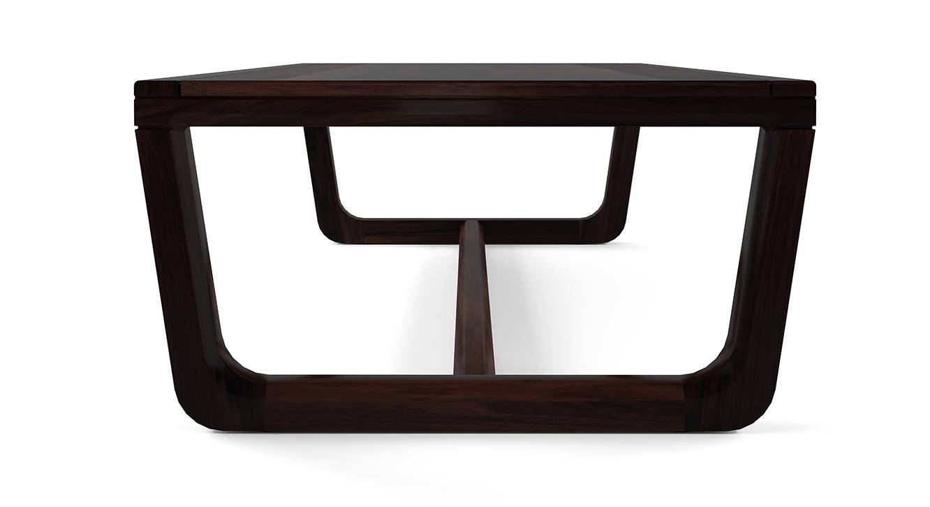 Botwin Rectangular Solid Wood Coffee Table in Teak Finish - Urban Ladder