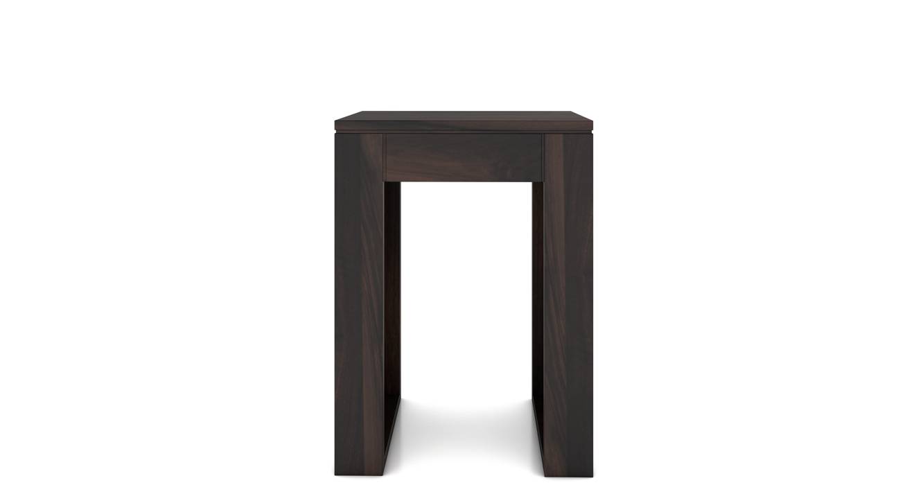 Epsilon Solid Wood Side Table in Teak Finish - Urban Ladder