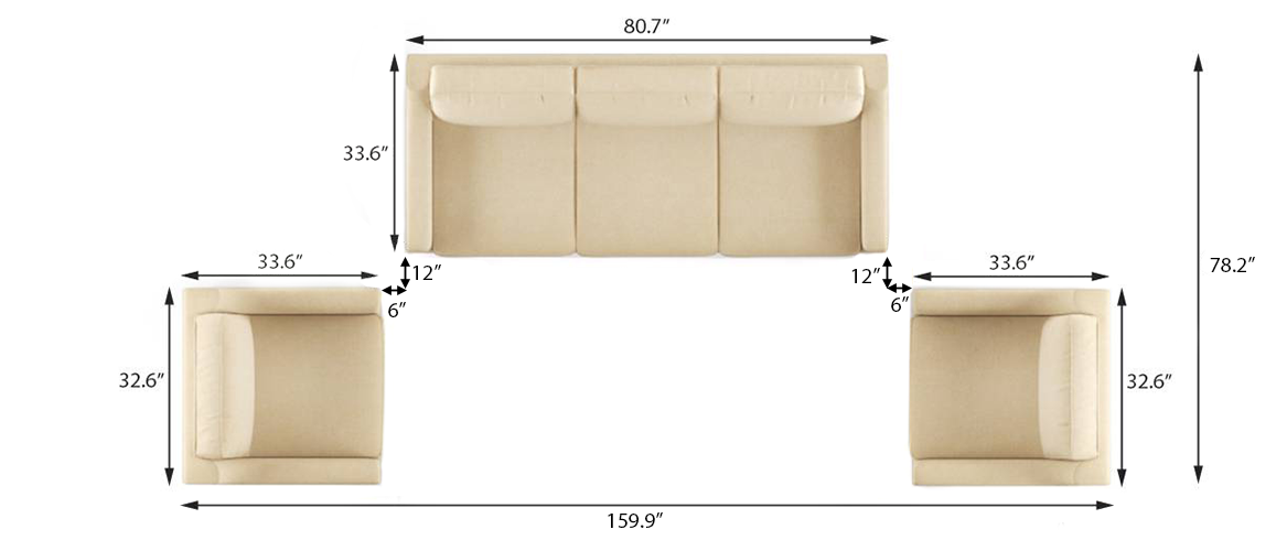 Single Sofa Top View