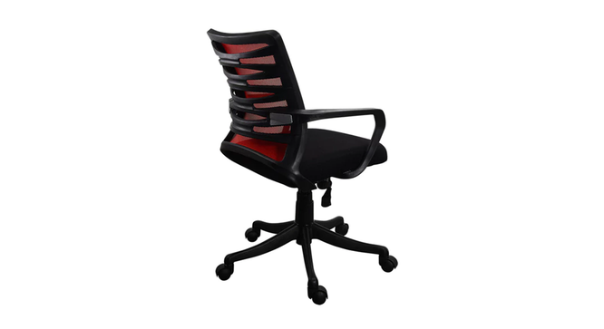 Labrador Net Study Chair in Black & Red Colour - Urban Ladder