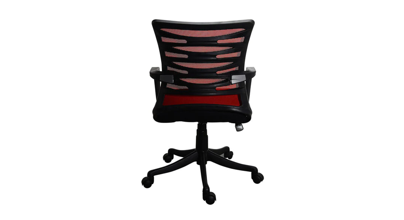 Labrador Net Study Chair in Black & Red Colour - Urban Ladder