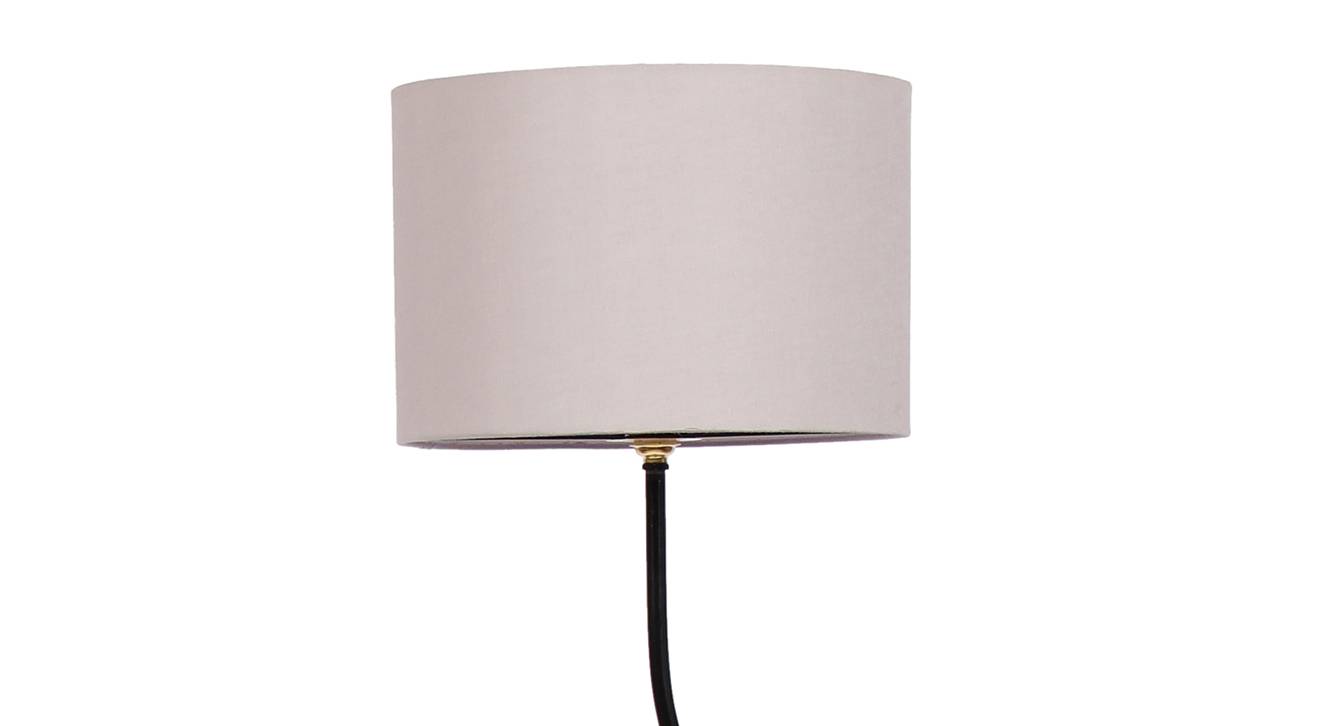 Deven Grey Cotton Shade Floor Lamp - Urban Ladder