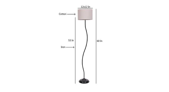 Deven Grey Cotton Shade Floor Lamp - Urban Ladder