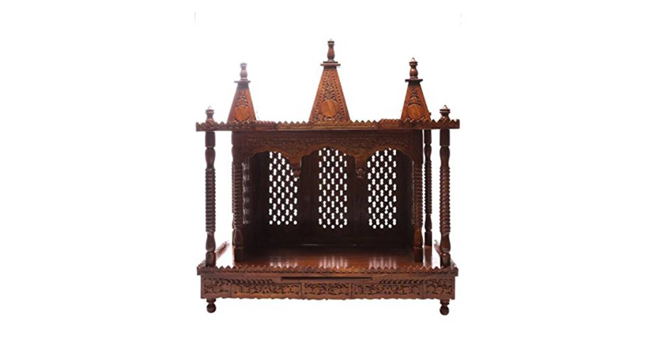 Jaya Solid Wood Free Standing Prayer Unit - Urban Ladder