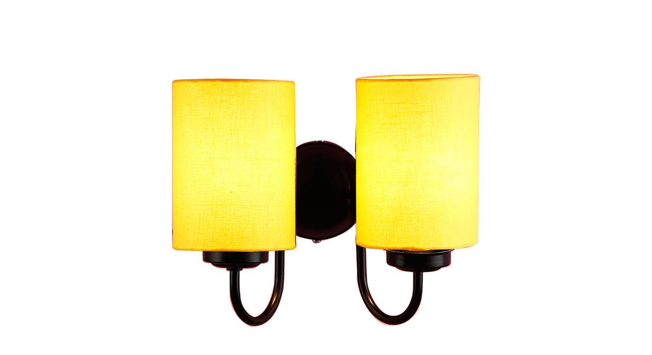 Delbert Yellow Fabric Wall Light - Urban Ladder