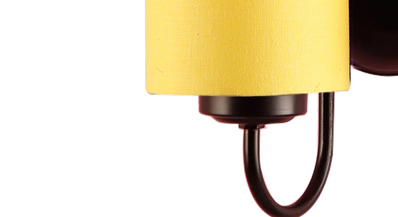 Delbert Yellow Fabric Wall Light - Urban Ladder