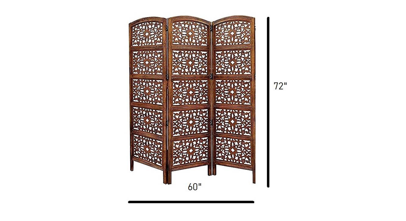 Solid Wood Room Divider in Brown Colour - Urban Ladder