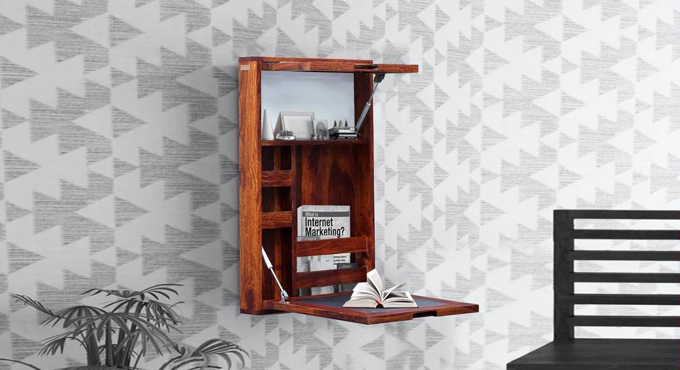 Solid Wood Laptop Table in Brown - Urban Ladder