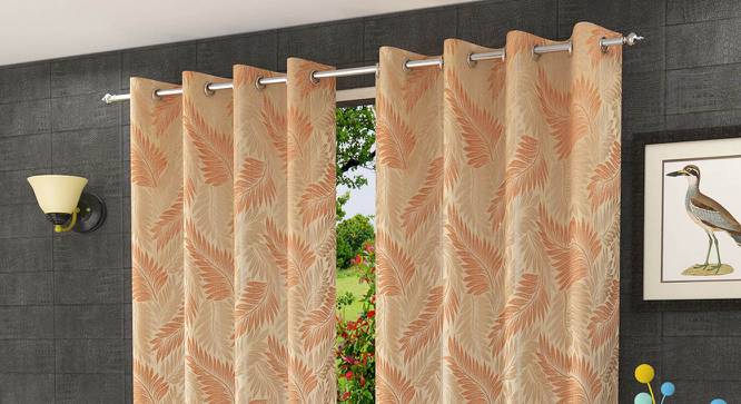 Orange Cotton Room Darkening Window Curtain - Urban Ladder