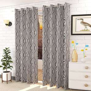 Grey Cotton Room Darkening Window Curtain - Urban Ladder