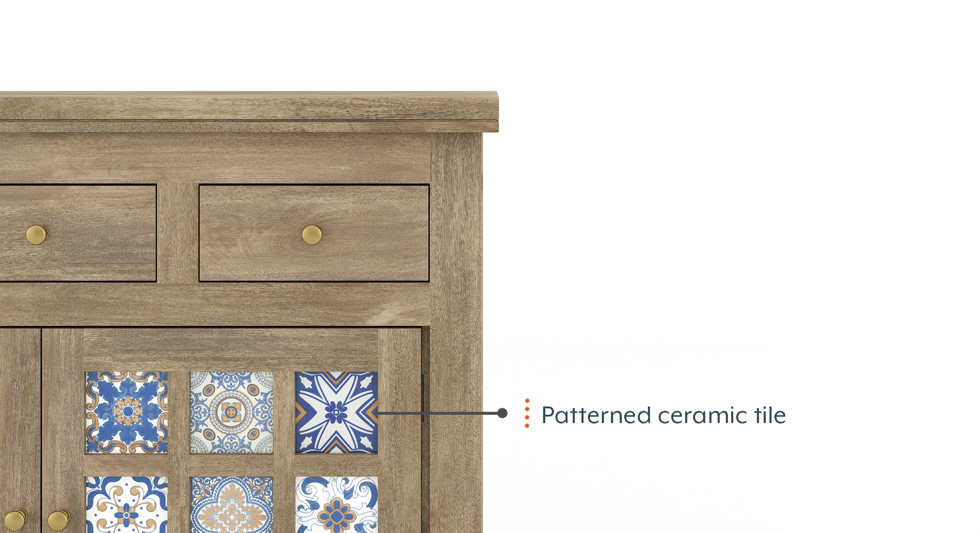 Azul Solid Wood Sideboard in Brushed Bali Oak Finish - Urban Ladder