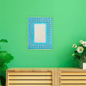 Astro Blue Solid Wood Rectangular Wall Mirror - Urban Ladder