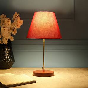 Donald Red Texture Table Lamp with Alluminium Base - Urban Ladder