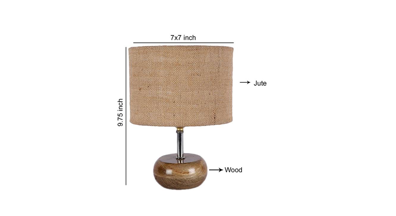Bailey Beige Jute & Solid Wood Table Lamp - Urban Ladder