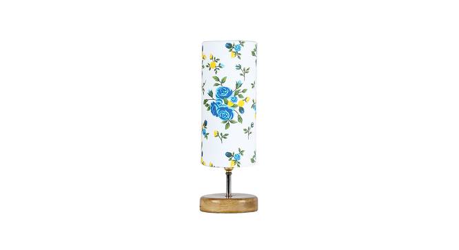 Taylor Wood Table Lamp With Multicolor Cotton Shade - Urban Ladder