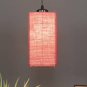 Paisley Pink Jute Square Hanging Lamp - Urban Ladder