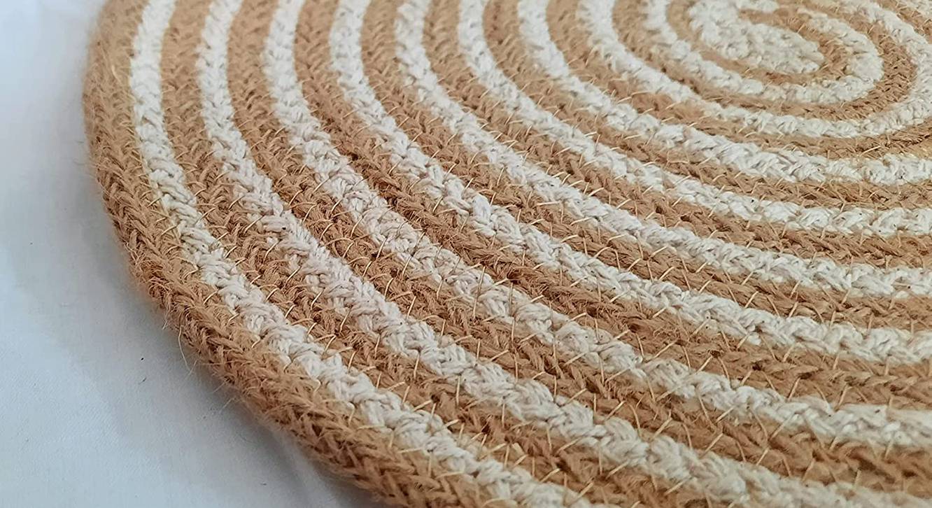 Beige Traditional Jute Table Mat - Urban Ladder