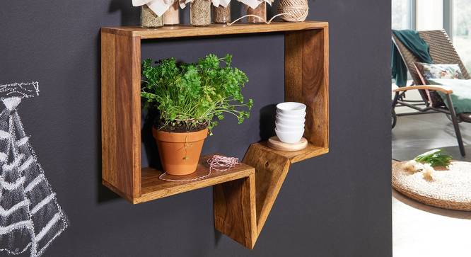 Brown Solid Wood Wall Shelf - Urban Ladder