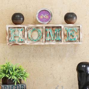 Multi Coloured Solid Wood Wall Shelf - Urban Ladder