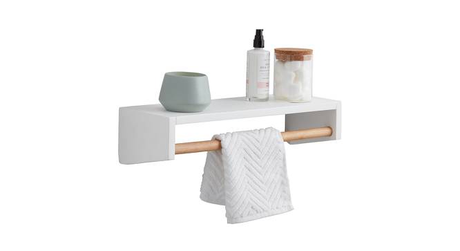 White Solid Wood Wall Shelf - Urban Ladder