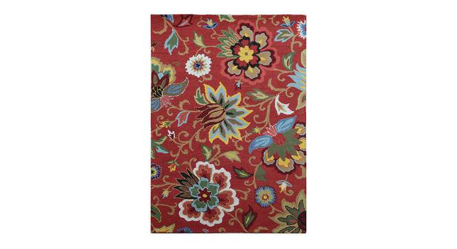 Velvet Red Floral Wool Carpet 9 X 12 Feet - Urban Ladder