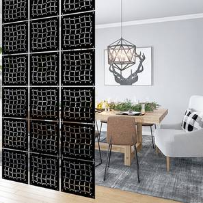 Engineered Wood Room Divider in Black Colour - Urban Ladder