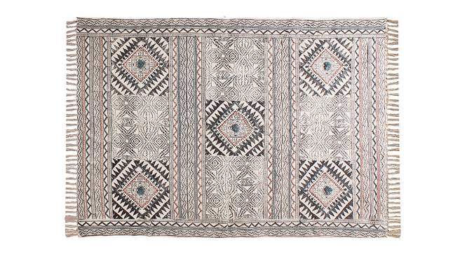 Black Geometric Woven Cotton Dhurrie - Urban Ladder