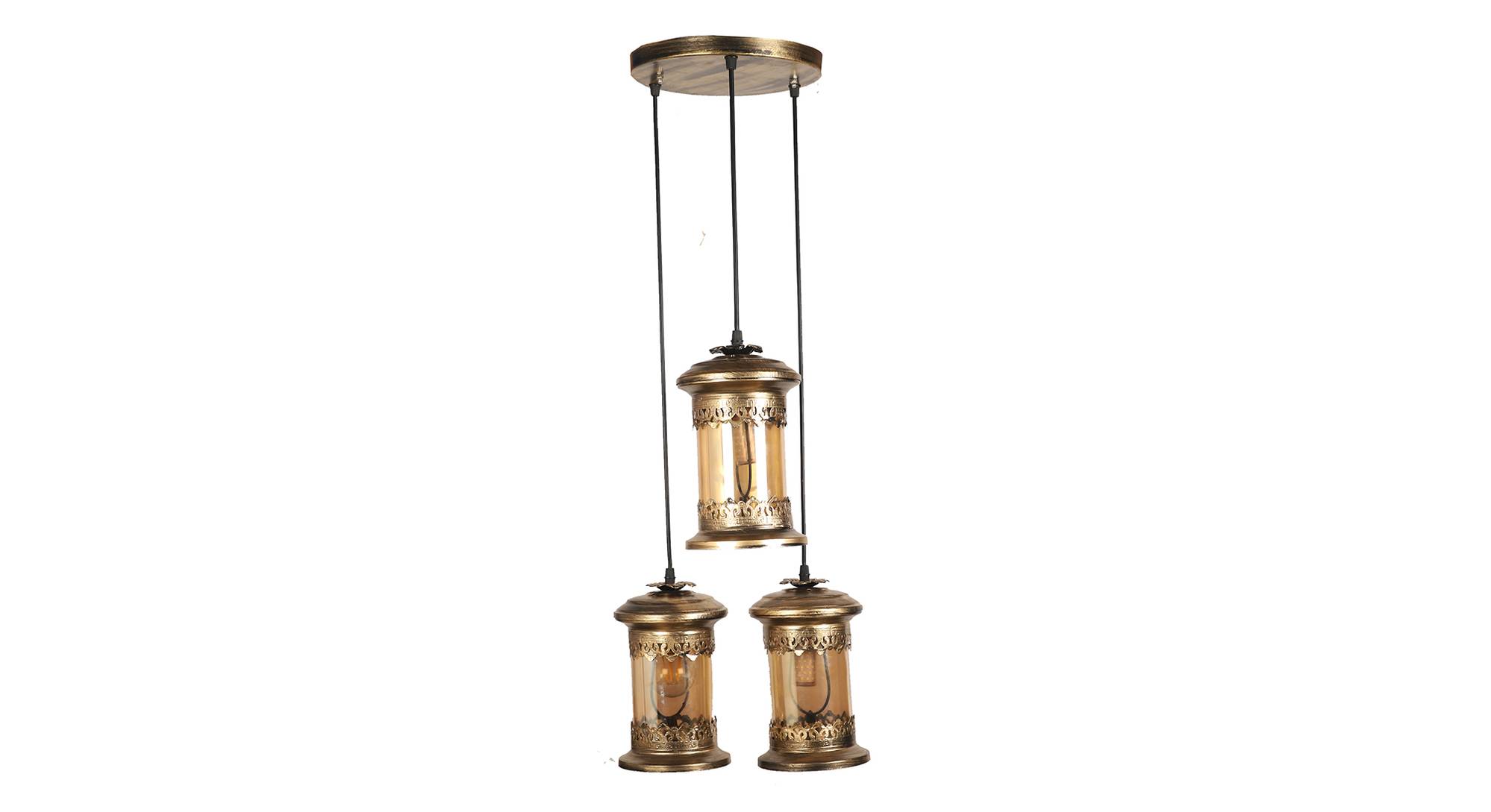 Evann Brown Iron Hanging Lights - Urban Ladder