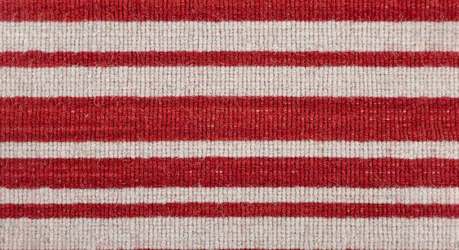 Red Stripes Flat Weave Wool Dhurrie - Urban Ladder