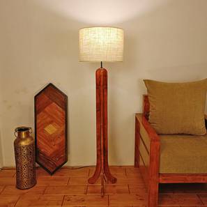 Damien Beige Jute Floor Lamp with Beige Jute Base - Urban Ladder