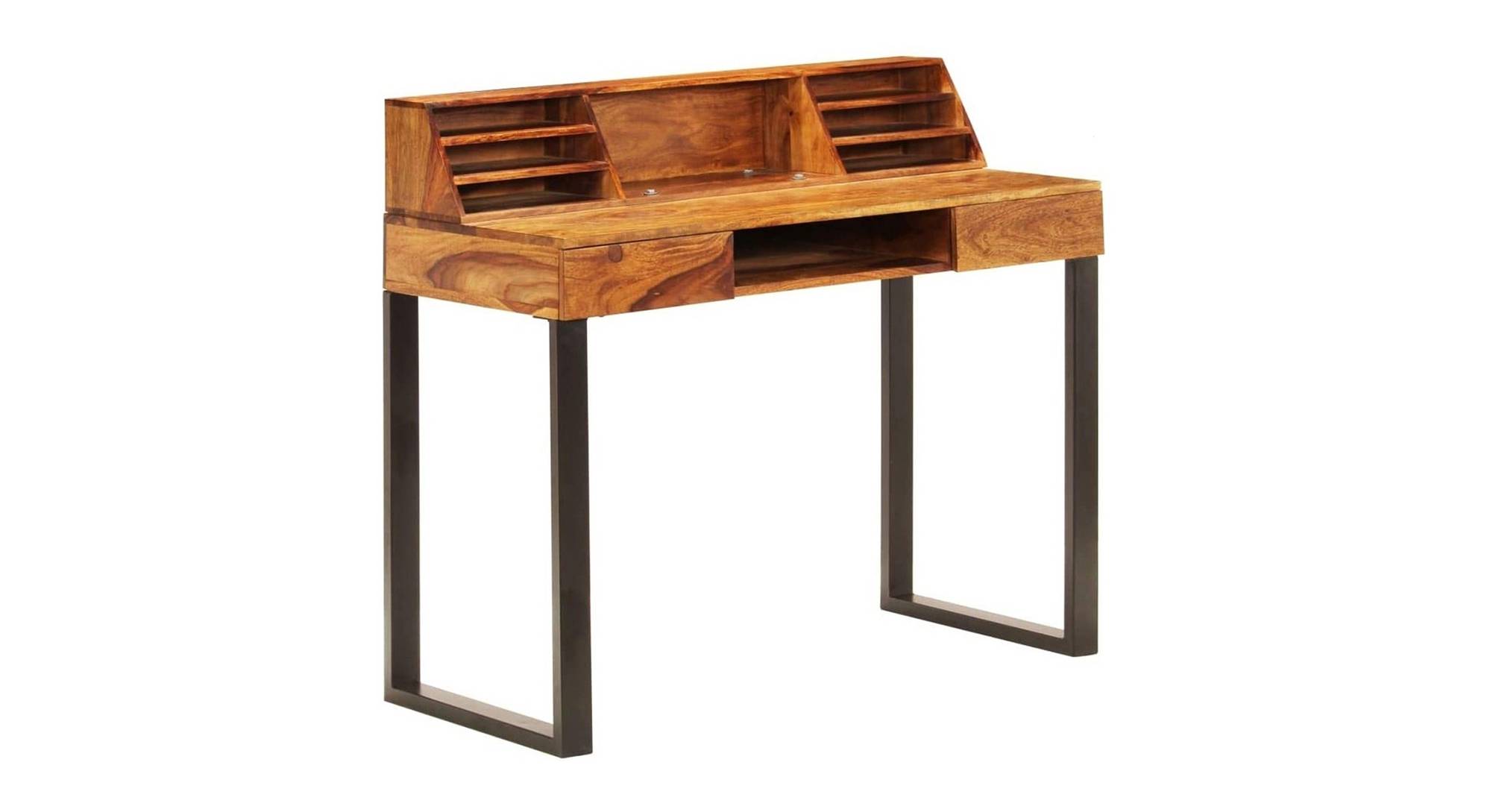 Amazon Solid Wood Study Table in Honey Oak Finish - Urban Ladder