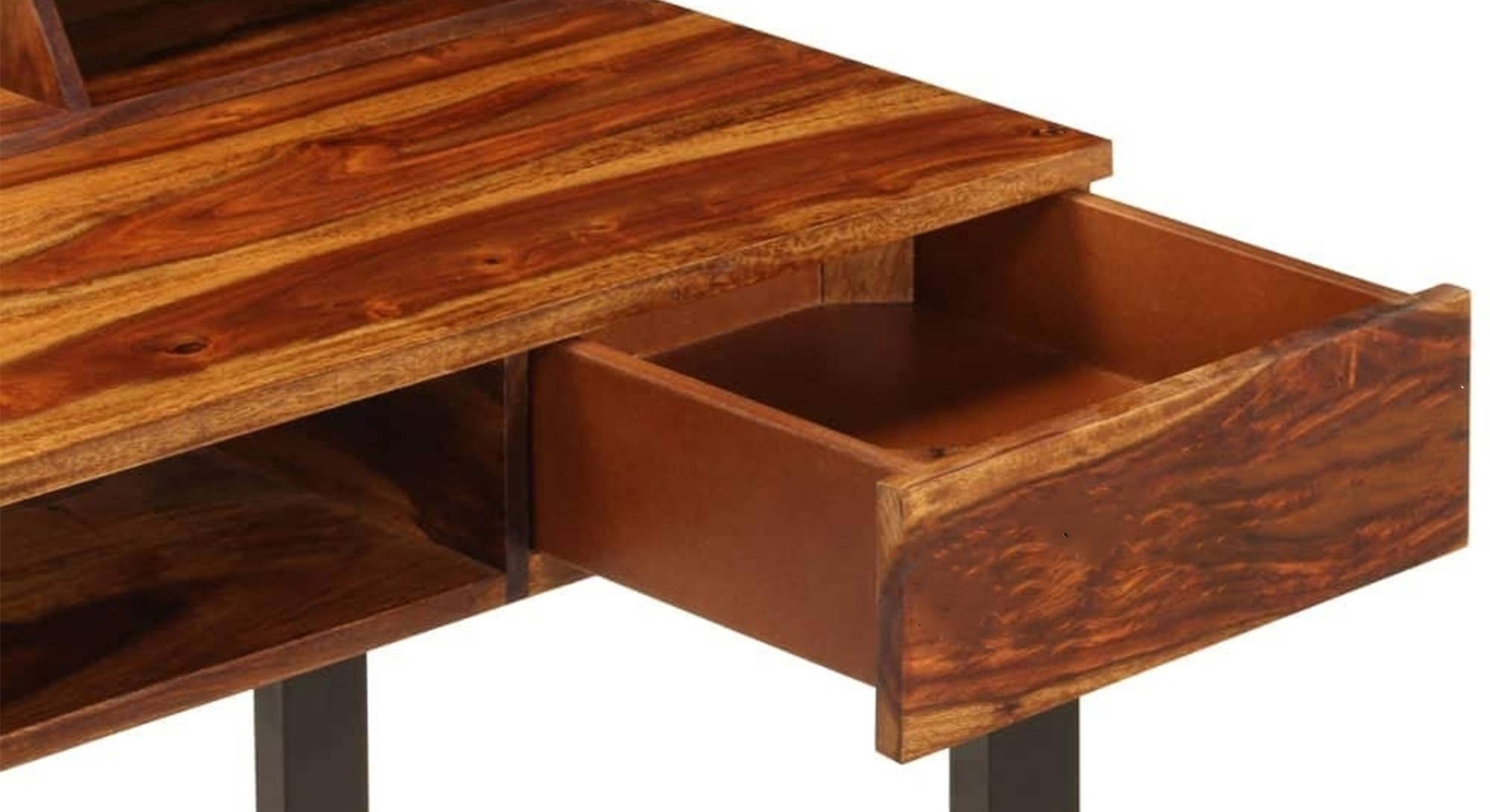 Amazon Solid Wood Study Table in Honey Oak Finish - Urban Ladder