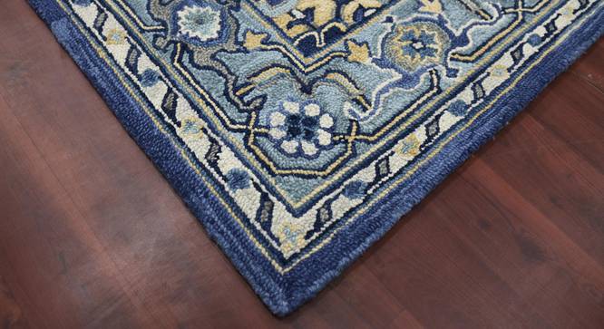 Denim Blue Wool Carpet 5 X 8 Feet - Urban Ladder
