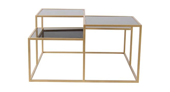 Valentino Square Metal Coffee Table in Golden Finish - Urban Ladder