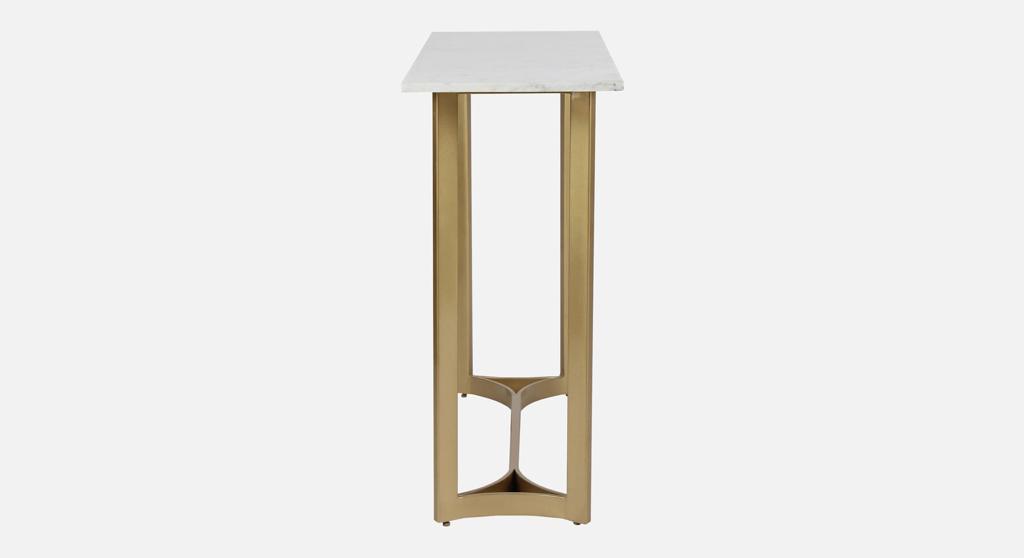 Verona Metal Side Table in Golden Finish - Urban Ladder
