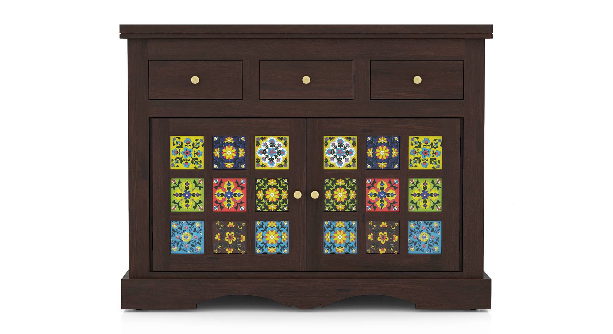 Azul Solid Wood Sideboard in Brushed Bali Oak Finish - Urban Ladder