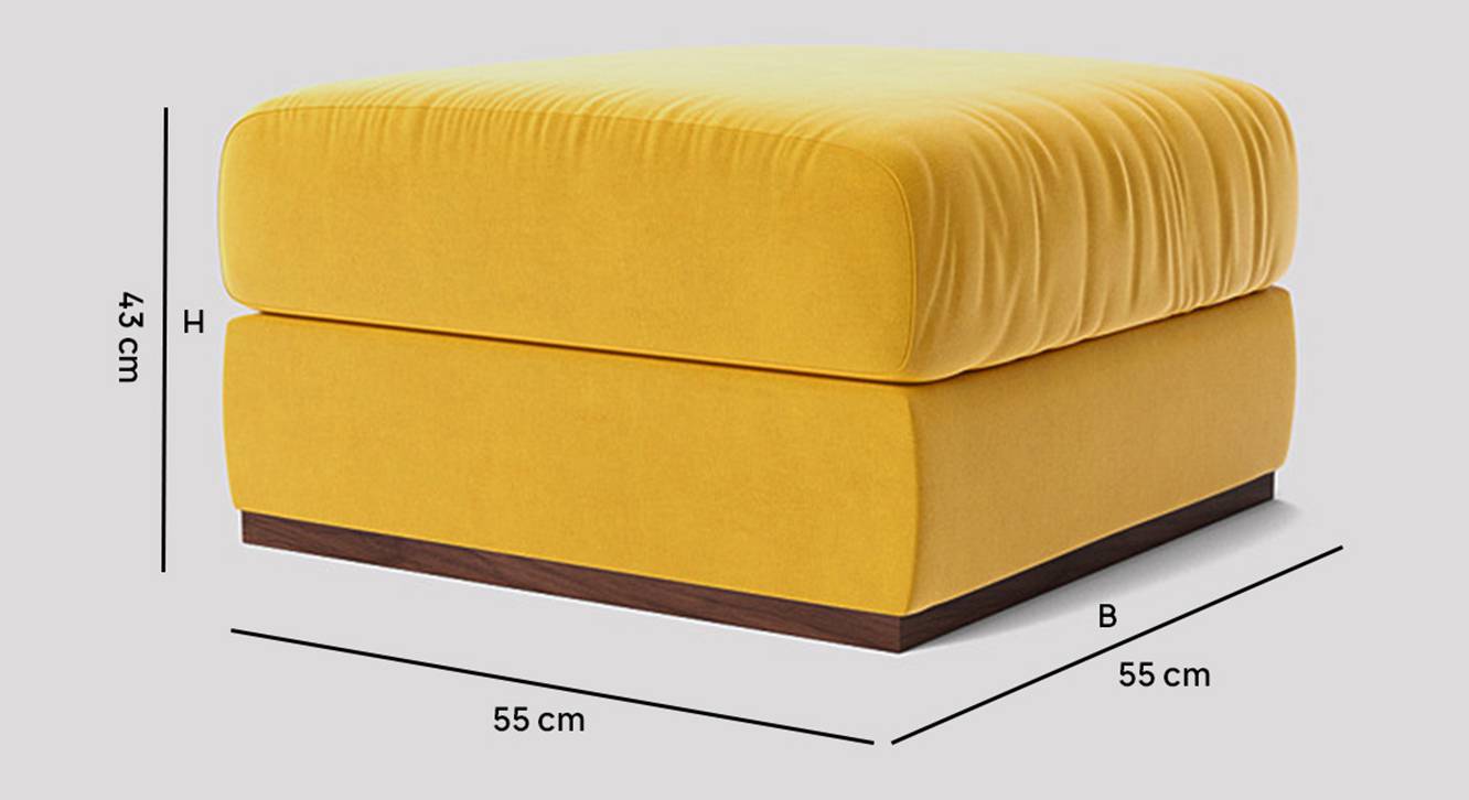 Royse Ottoman Color in T Blue - Urban Ladder