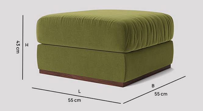 Royse Ottoman Color in T Blue - Urban Ladder