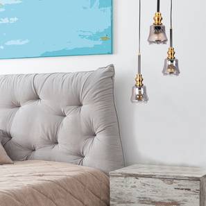 Gera Glass Hanging Light in Gold,Smokey Colour - Urban Ladder