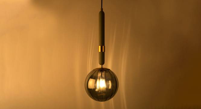 Crux Metal Hanging Light in Gold, Smokey Colour - Urban Ladder