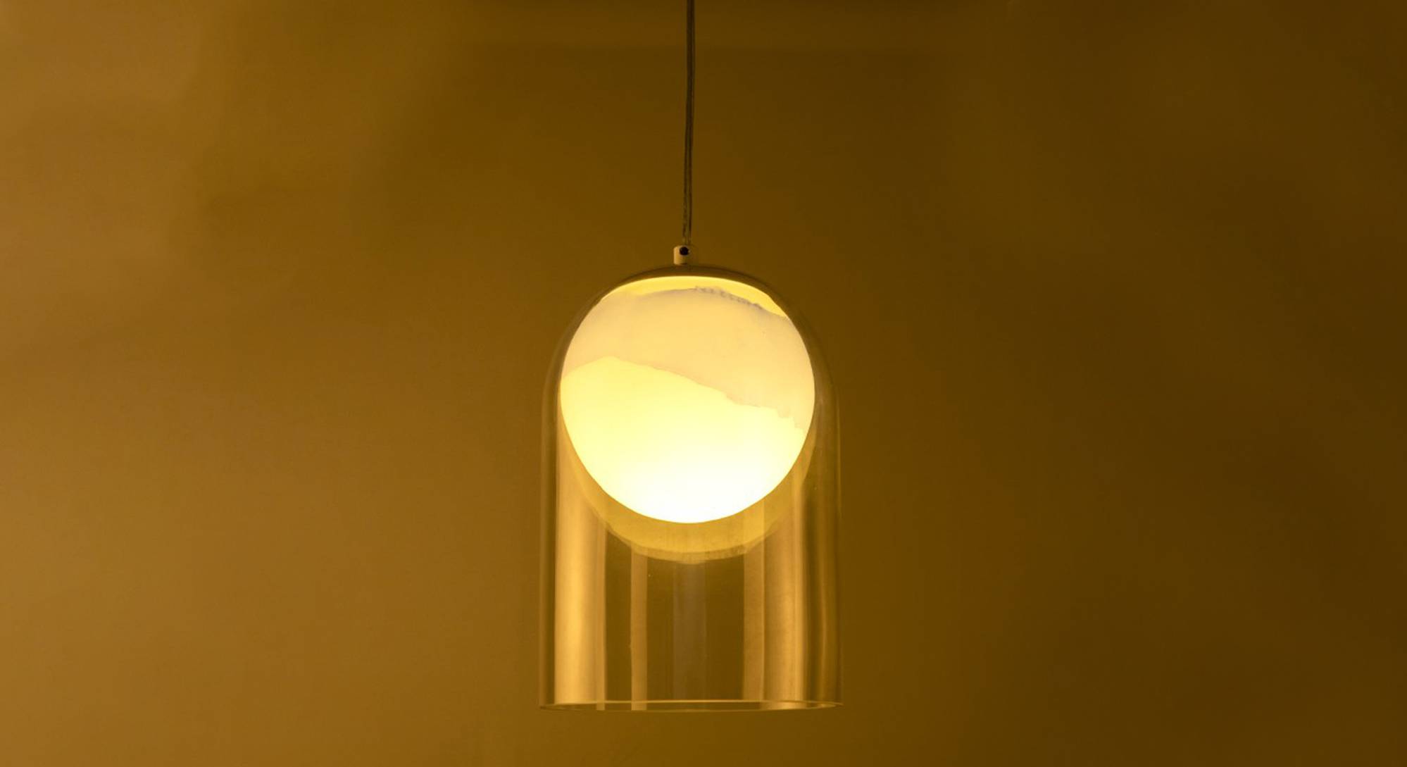 Mundo Glass Hanging Light in Blue, Clear Colour - Urban Ladder