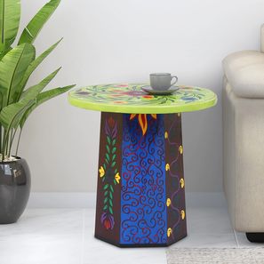 Cassian Solid Wood Side Table in Painted Finish - Urban Ladder