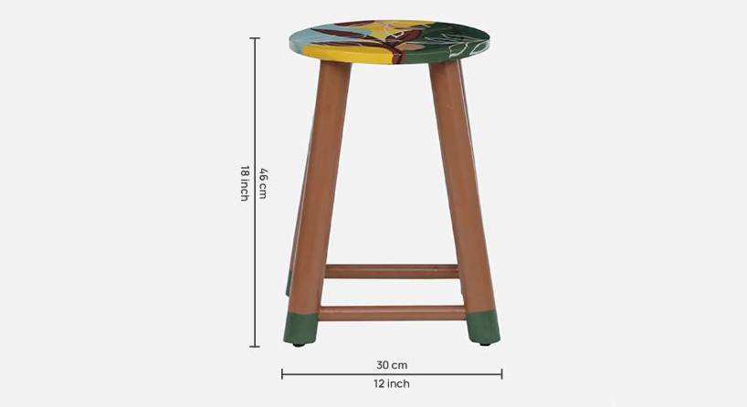 Lysandria Solid Wood Side Table in Painted Finish - Urban Ladder