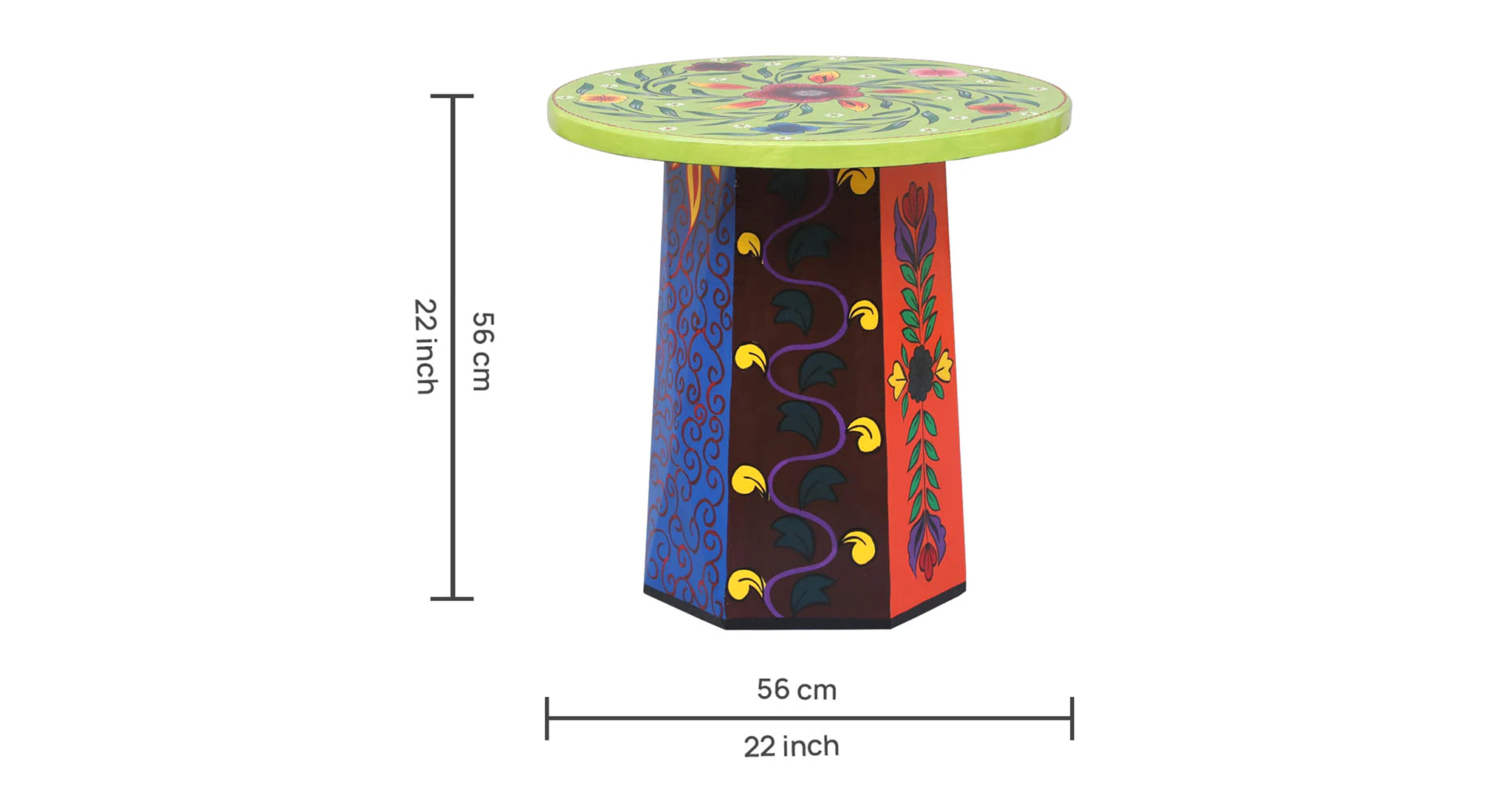 Cassian Solid Wood Side Table in Painted Finish - Urban Ladder