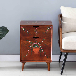 Jalin Solid Wood Bedside Table in Glossy Finish - Urban Ladder