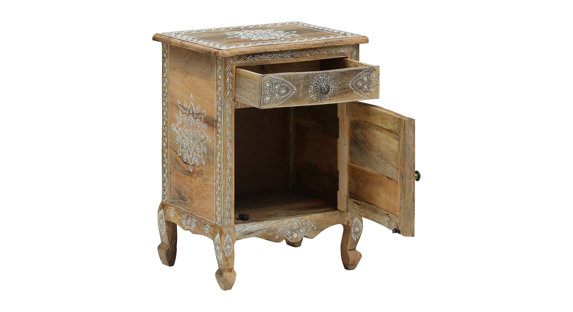 Halcyon Solid Wood Bedside Table in Painted Finish - Urban Ladder