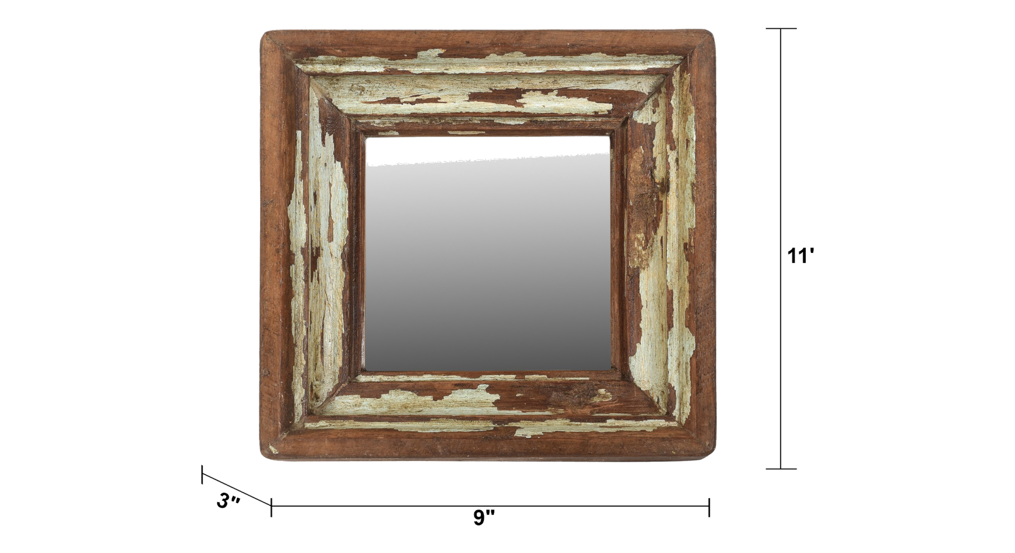Brown Engineered Wood Rectangular Wall Mirror - Urban Ladder