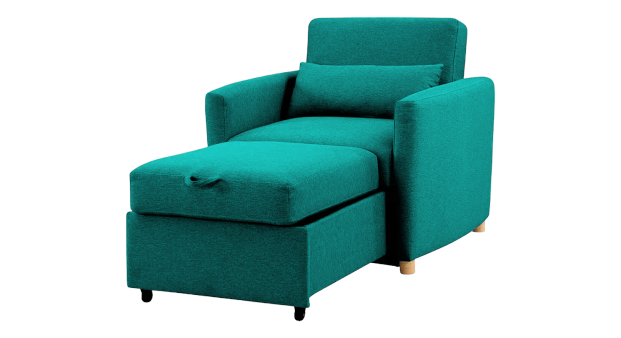 Jernell 1 Seater Fold Out Sofa cum Bed In Turqouise Blue - Urban Ladder