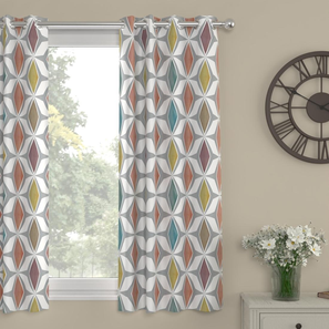 Peach Polyester Window Curtain - Urban Ladder