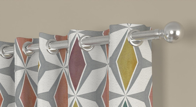 Peach Polyester Window Curtain - Urban Ladder